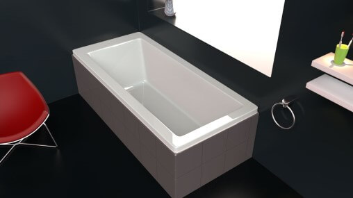 אמבטיה אקרילית מלבנית 80*180 ס"מ MTI-64 - שרון קרמיקה